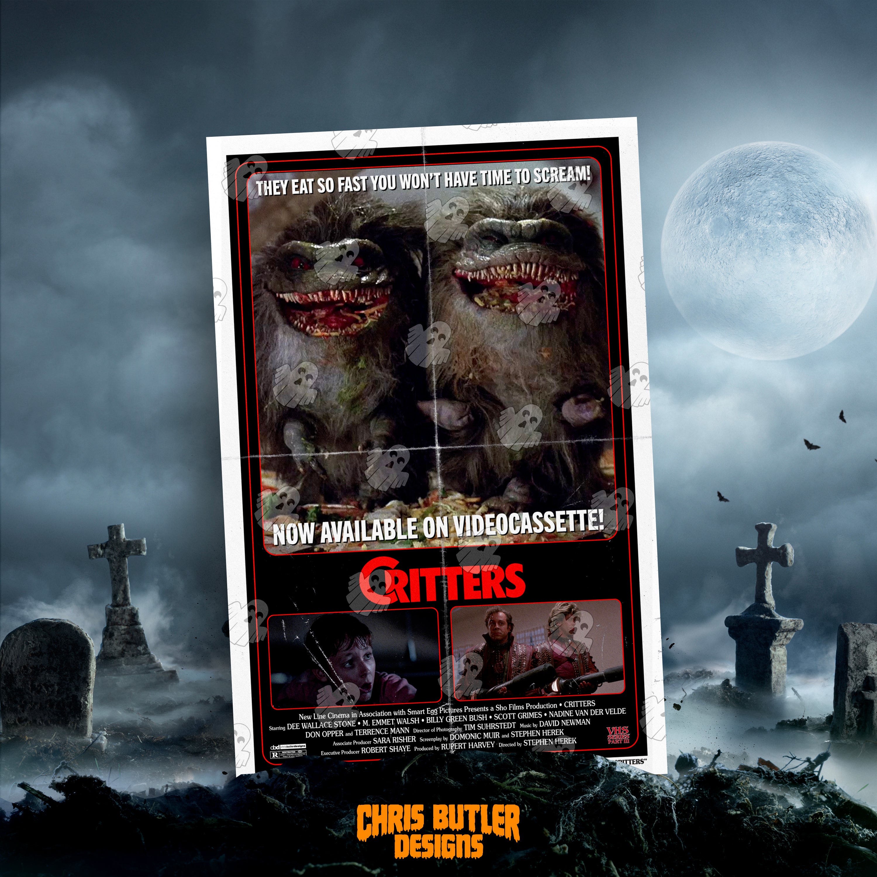 Critters (VHS Series 3) 11x17 Alternative Movie Poster – ChrisButlerDesigns