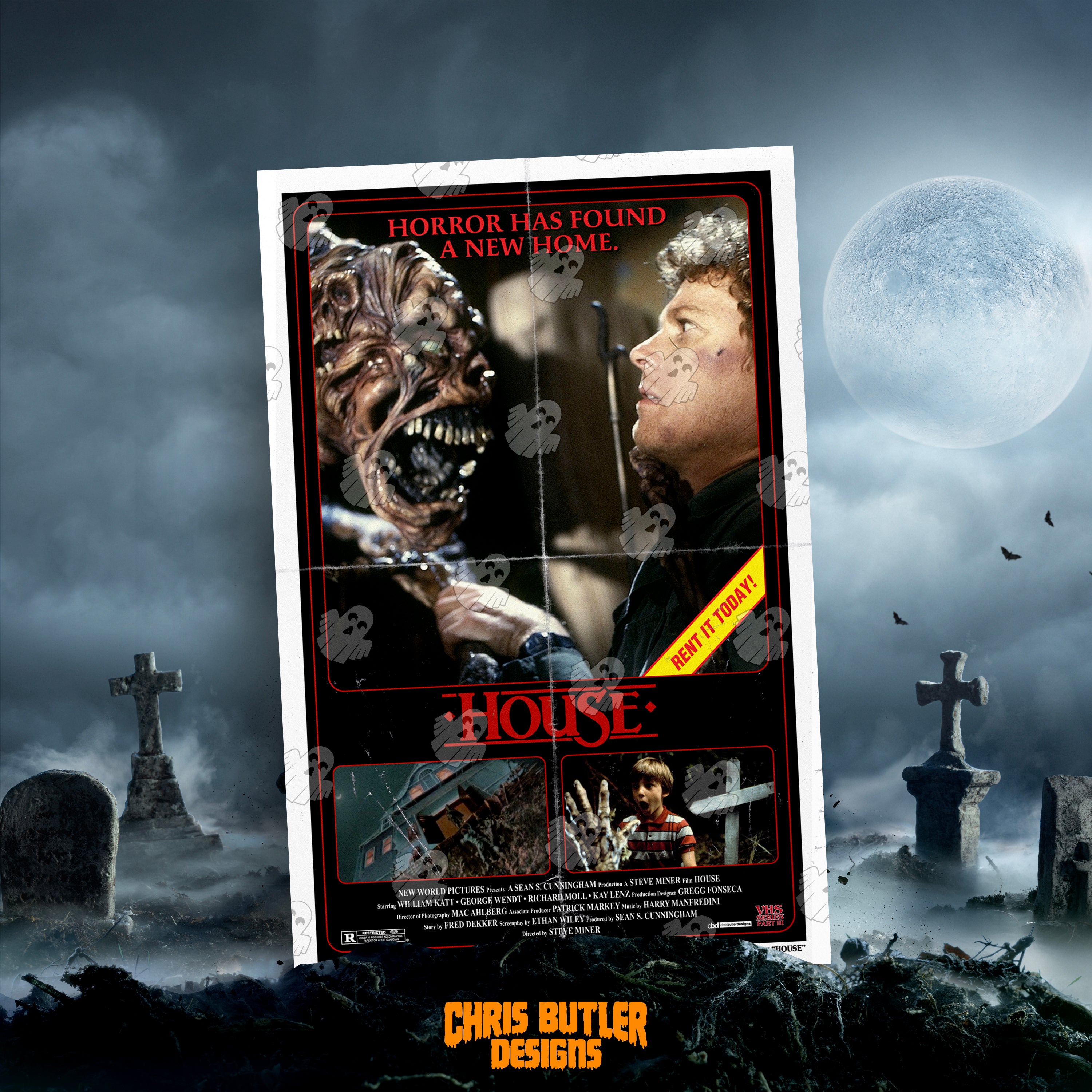 House (VHS Series 3) 11x17 Alternative Movie Poster – ChrisButlerDesigns
